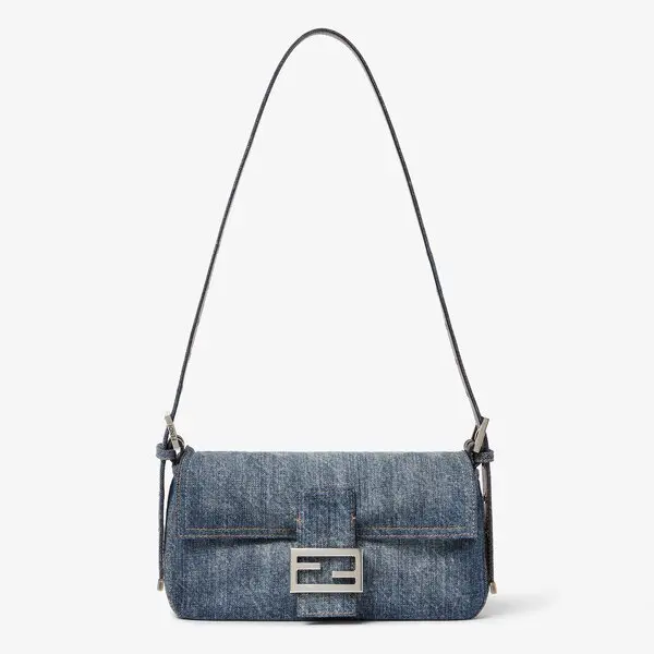 Fendi Baguette® 26424 Light Blue Denim Bag